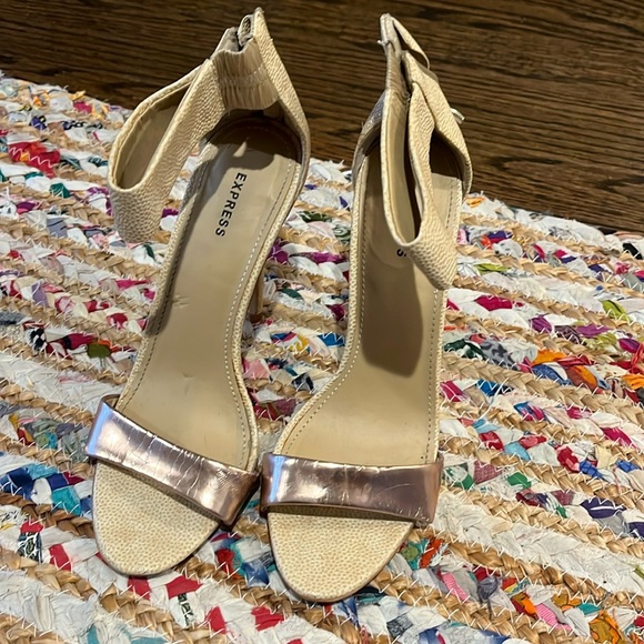 Express | Shoes | Express Rose Gold Heels | Poshmark